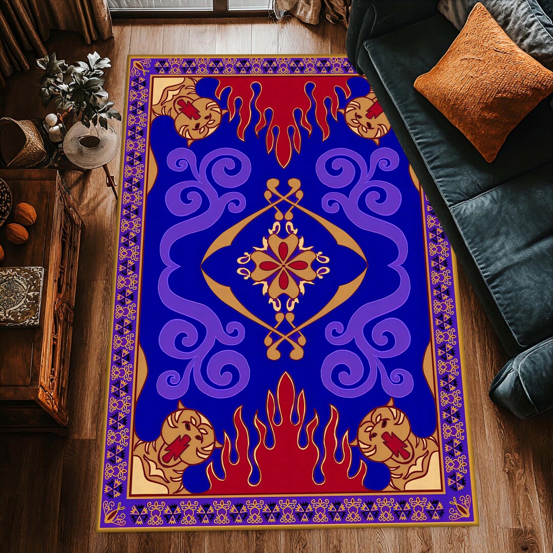 Magic Carpet Rug - Oriental Fantasy Rug - Boho Persian Style Area Rug ...