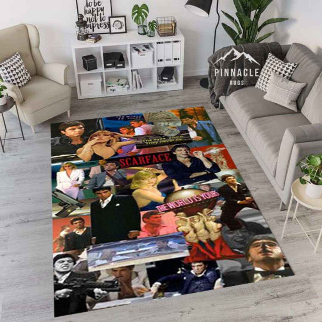 Scarface Rug, Scarface Gift, for Living Room Rug, Fan Rug, Area Rug ...