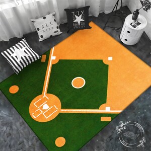 Baseball Field Rug - Unique Gift for Baseball Enthusiasts - Classic ...