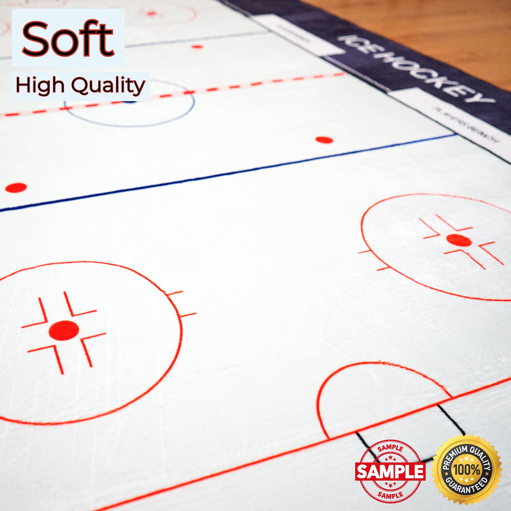 Ice Hockey Room Decor Bring the Rink Home Sports Rug for Living Room ...