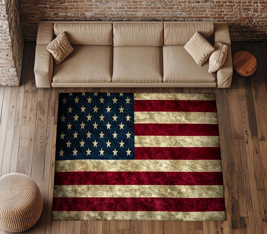American Flag Rug – Patriotic USA Area Carpet for Living Room, 4th of ...