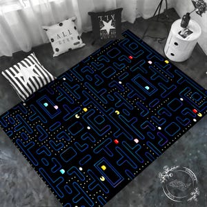 Game On Fun Retro Gaming Rug Quirky Video Game Themed Area Rug Unique ...