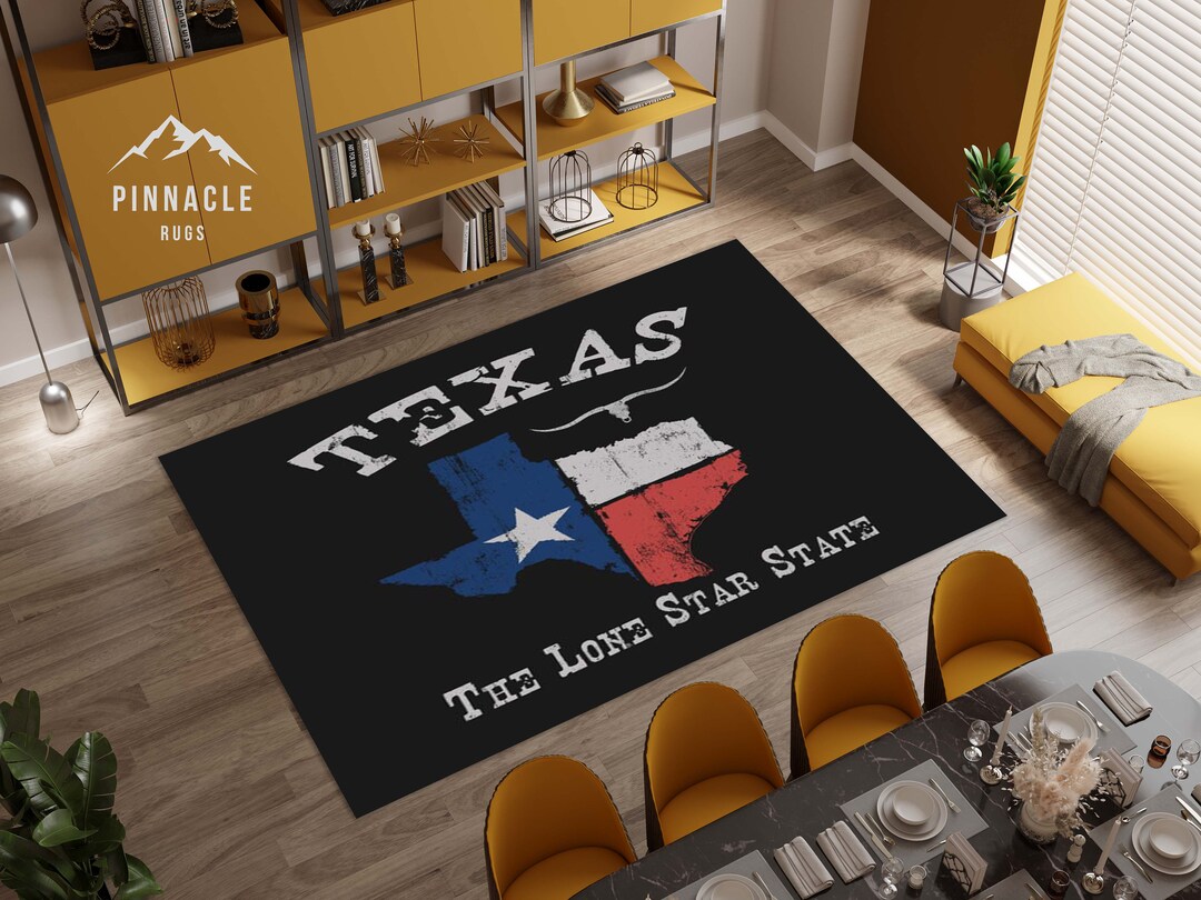 Cowboy Rug, Texas Flag Rug, Modern Rug, Area Rug, Living Room Rug ...