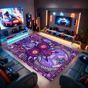 Legend of Zelda Fan Art Rug Video Game Room Decor Gaming Area Mat ...
