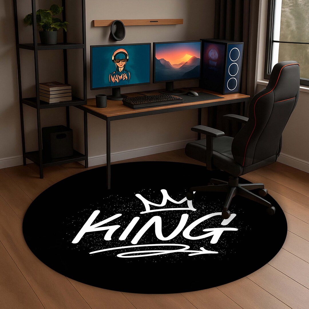 Game On: Round Area Rug for Player's Paradise Decor - Cozy Gaming ...