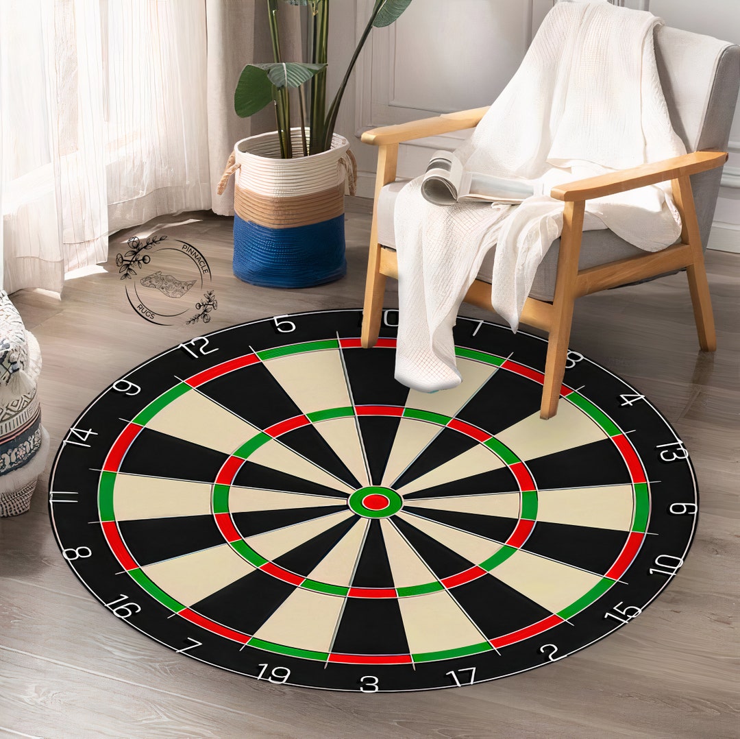 Dartboard Inspired Rug - Perfect for Game Night or Bar Decor ...