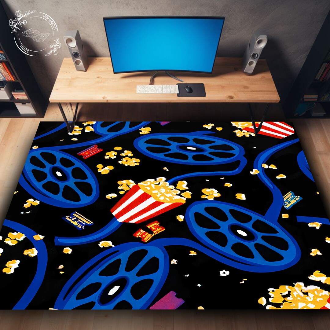 Vintage Cinema Rug: Cozy Hollywood-inspired Movie Night Decor - Add ...