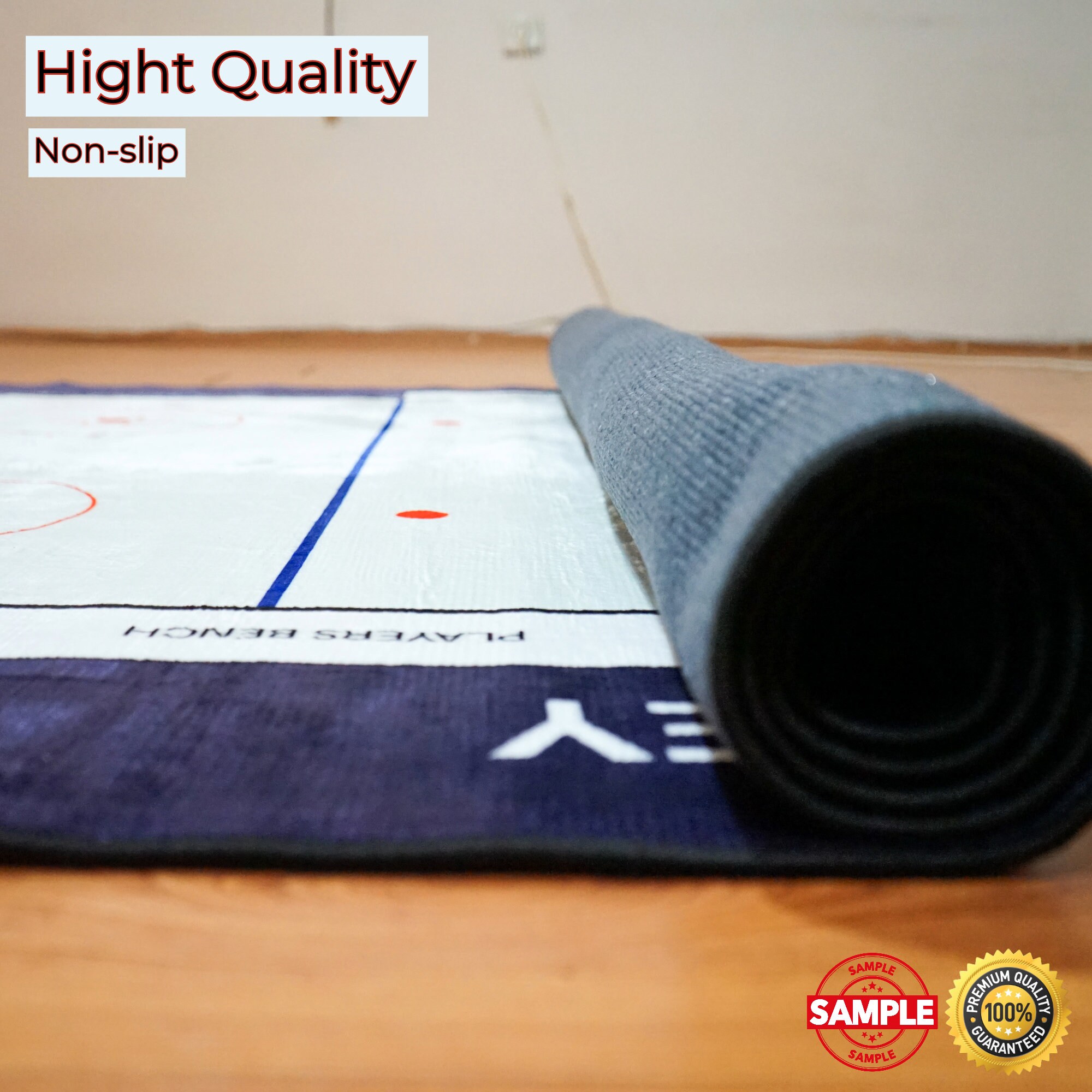Ice Hockey Room Decor Bring the Rink Home Sports Rug for Living Room ...