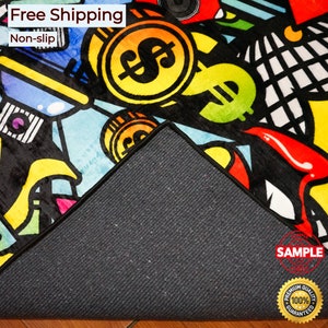 Unique Gamer Decor Shoebox Rug for Playful Spaces Geek Chic Gamer Rug ...