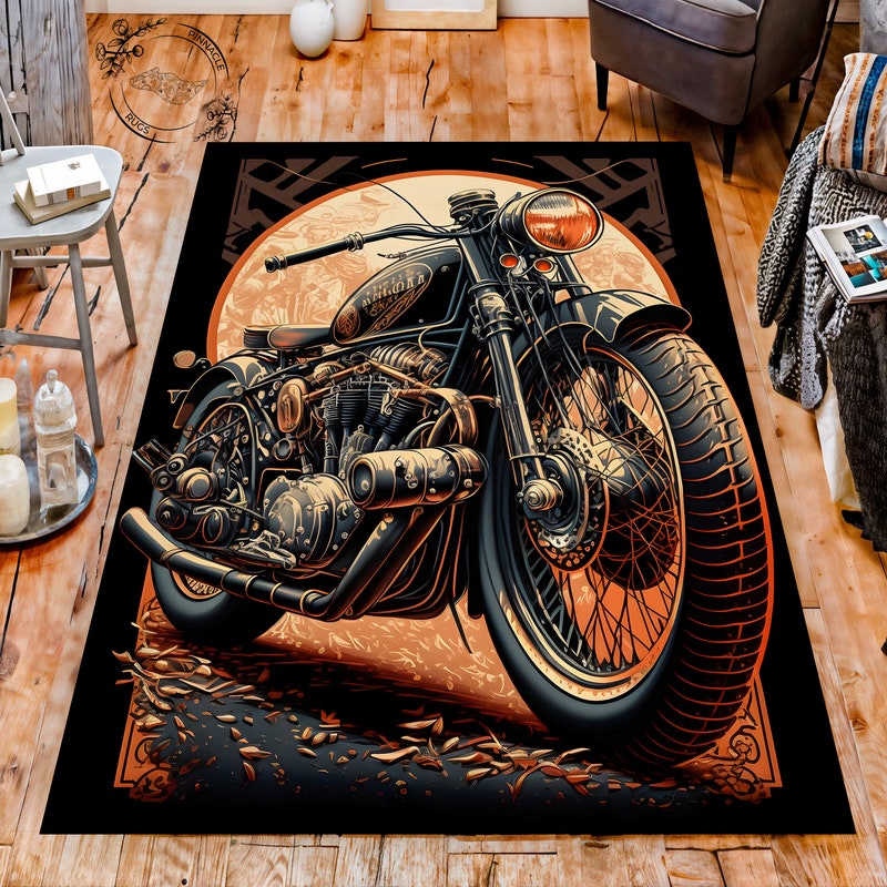 Motorcycle Rug - Etsy