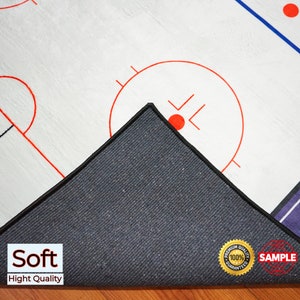 Ice Hockey Room Decor Bring the Rink Home Sports Rug for Living Room ...
