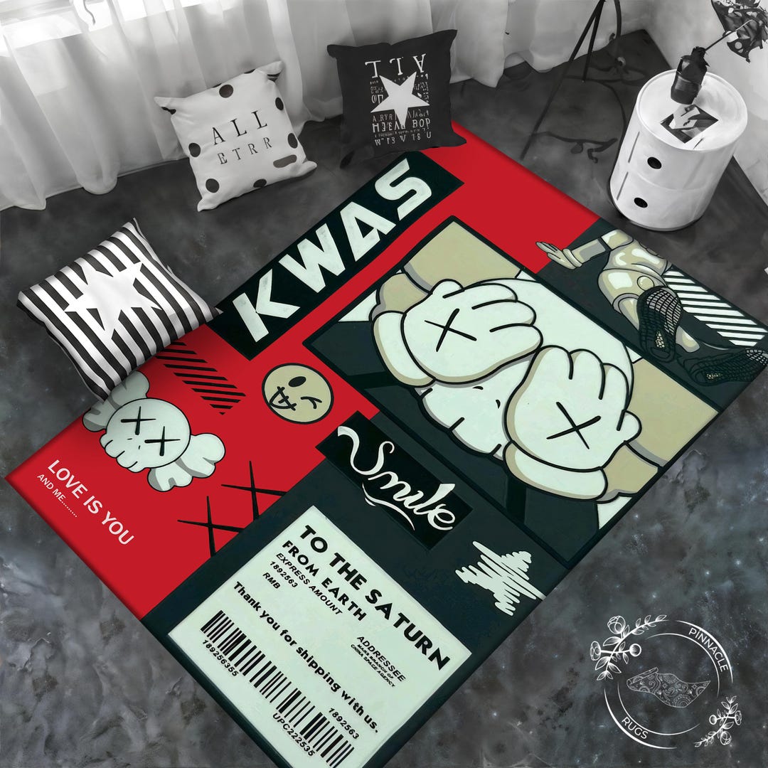 Kaws Rug Kaws Figure Area Rugs Rugs for Living Room - Etsy