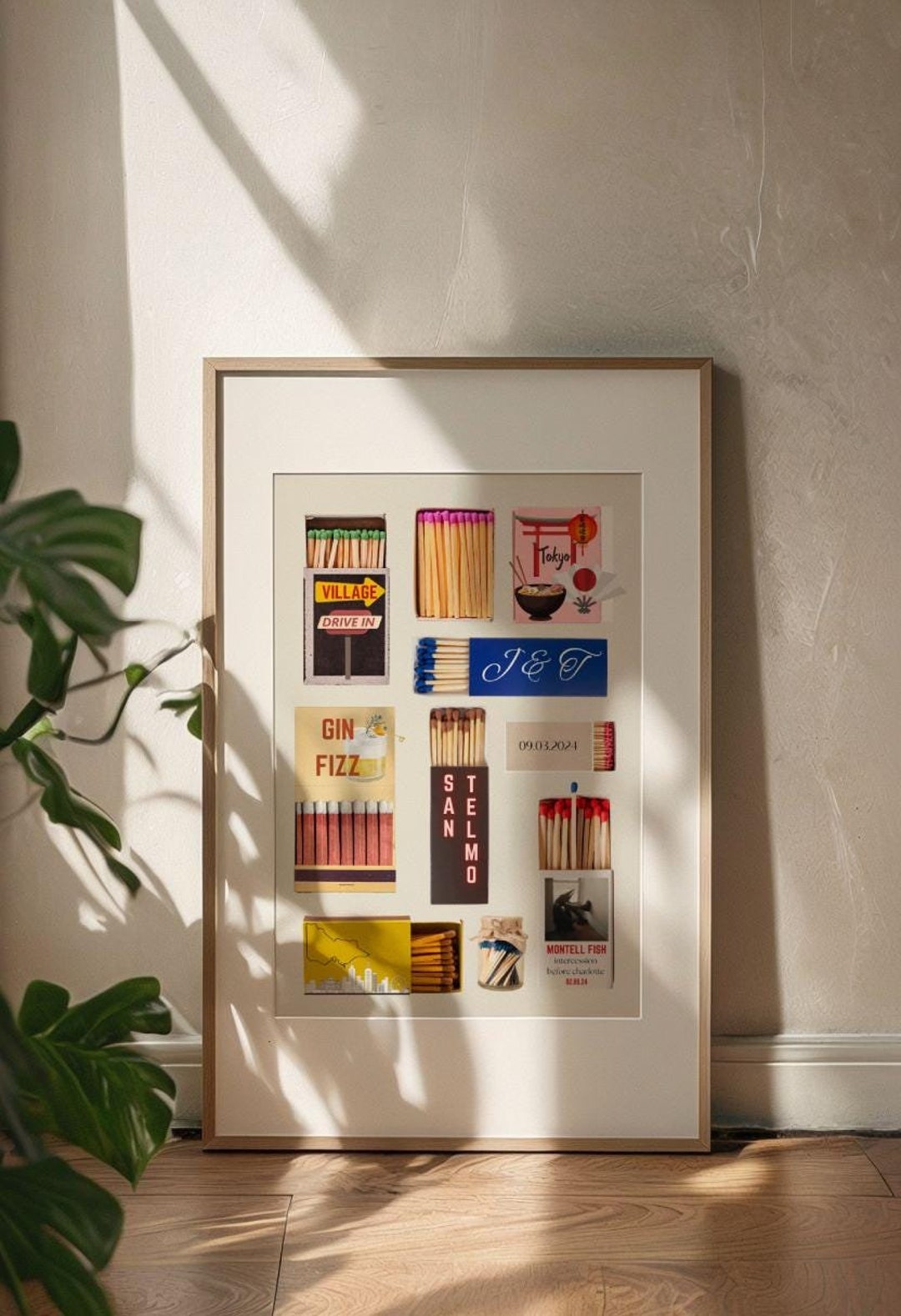 Custom Matchbox Valentine Wall Art Print Matchbook Art Matchbook Poster ...