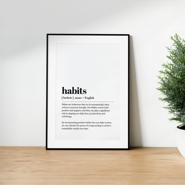 Habits Posters - Etsy