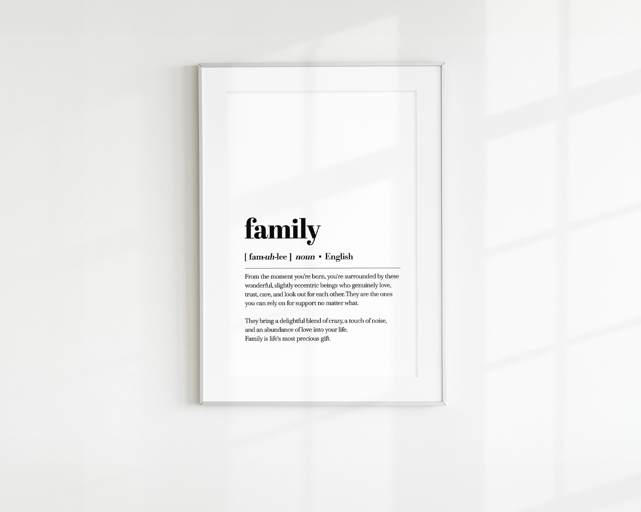 Family Definition Print Family Printable Wall Art Modern - Etsy