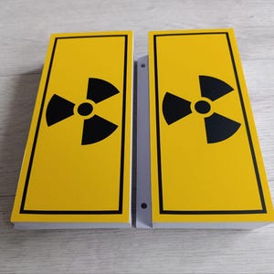 Wall Lamp "beware of Radiation". Lamp With a Colorful Background and a ...