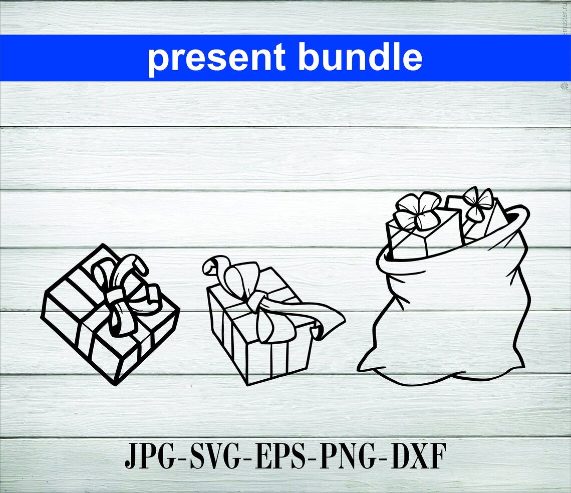 Presents SVG Bundle, Present SVG, Gift Svg, Gift Box Svg, Ribbon SVG ...