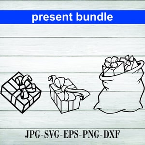 Presents SVG Bundle, Present SVG, Gift Svg, Gift Box Svg, Ribbon SVG ...