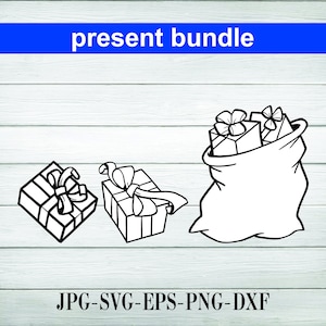 Presents SVG Bundle, Present SVG, Gift Svg, Gift Box Svg, Ribbon SVG ...