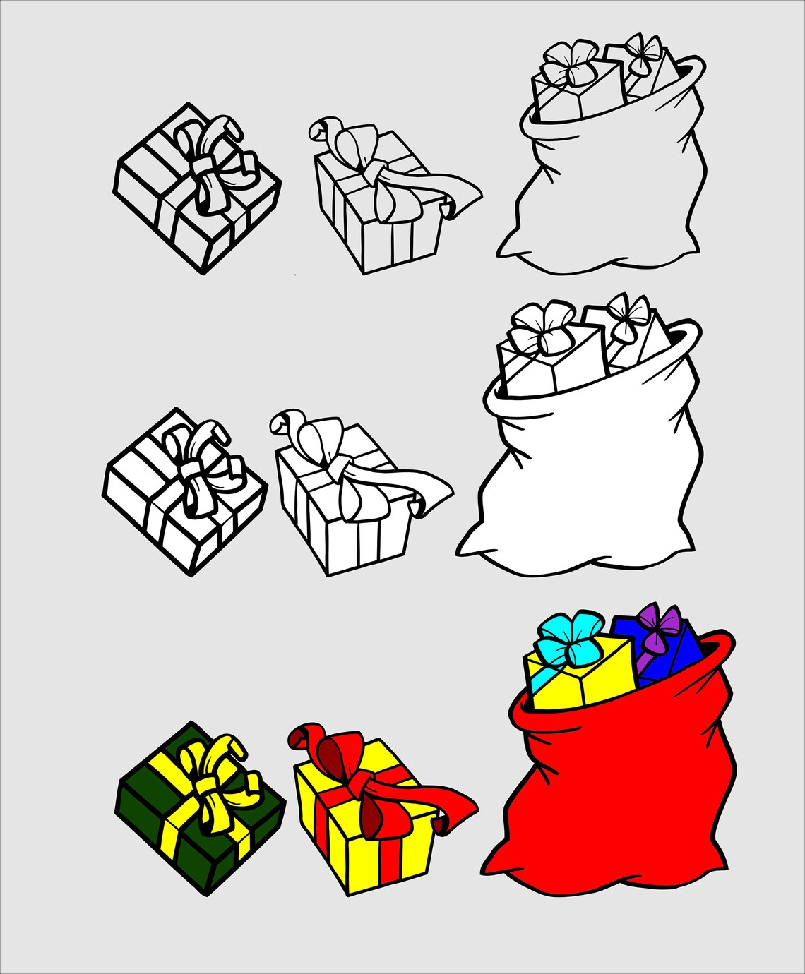 Presents SVG Bundle, Present SVG, Gift Svg, Gift Box Svg, Ribbon SVG ...