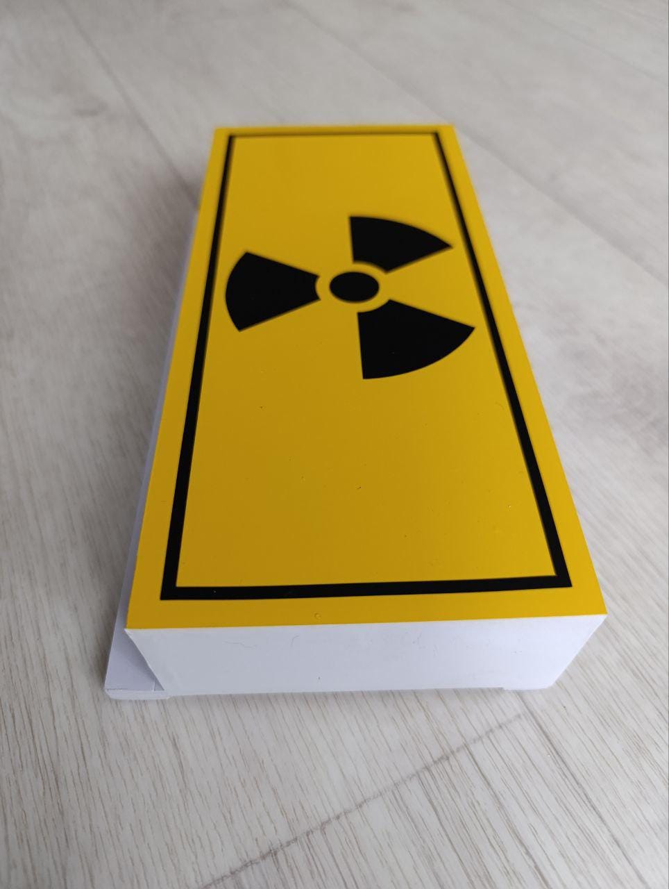 Wall Lamp "beware of Radiation". Lamp With a Colorful Background and a ...