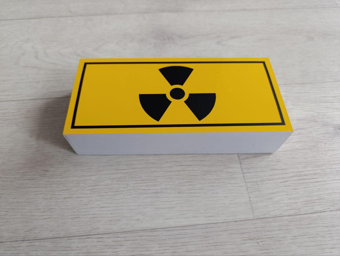 Wall Lamp "beware of Radiation". Lamp With a Colorful Background and a ...