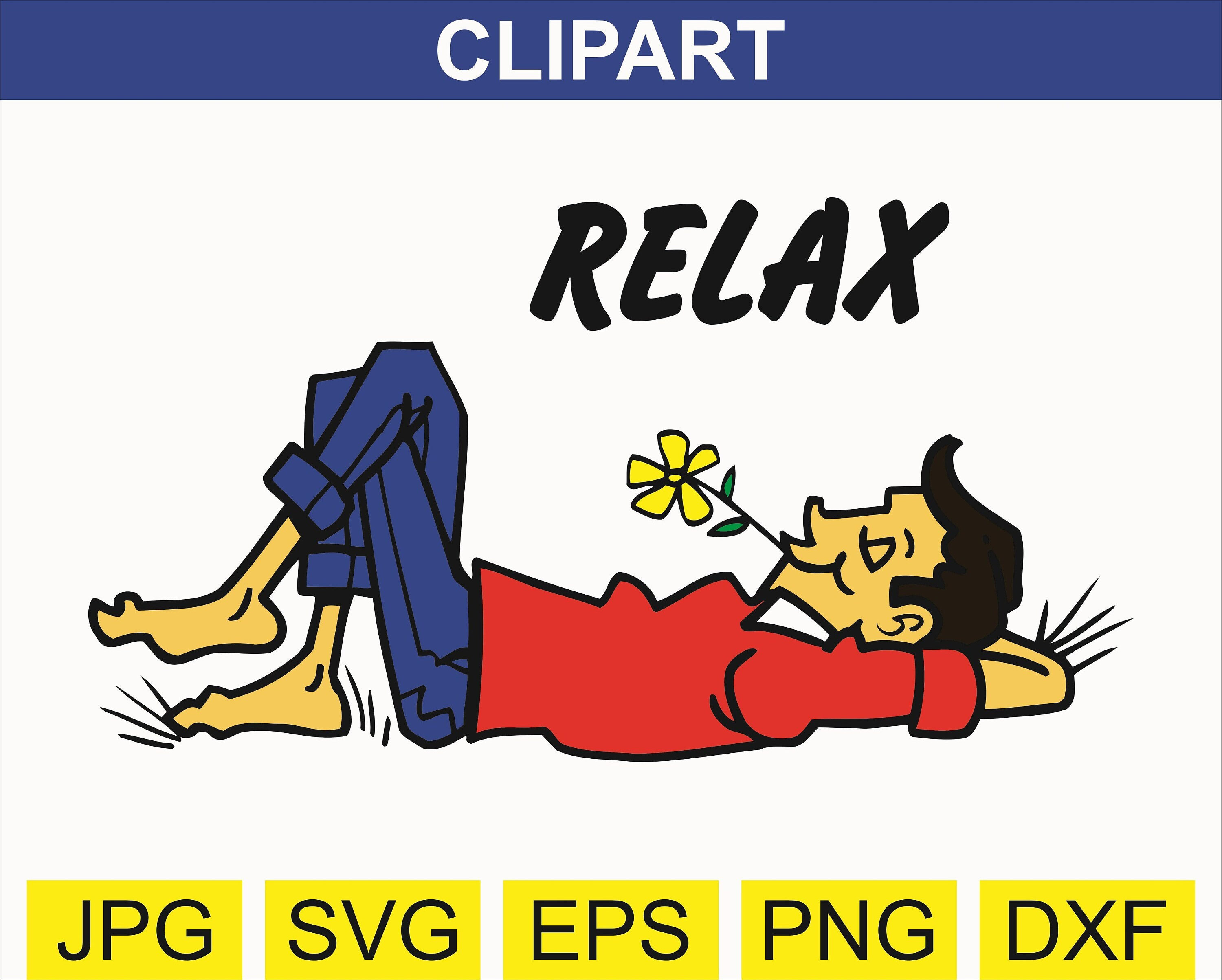 Relax Vacation Svg Relax Svg Rest on the Grass Svg Meditation Svg ...