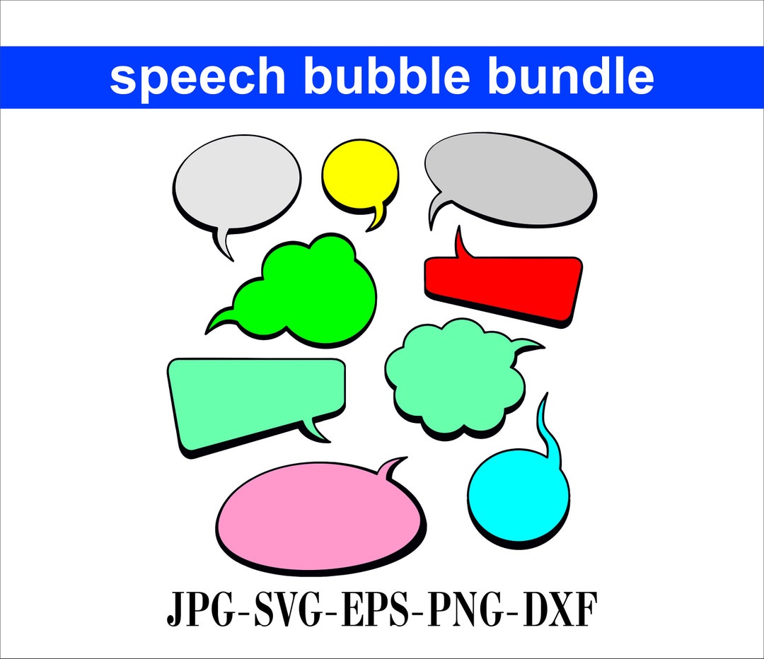9 Speech Bubble SVG, Speech Bubble Clipart, Comic Speech Bubble Svg ...
