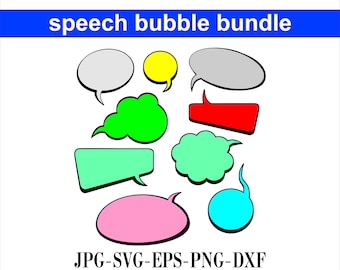 Speech Bubble SVG, Speech Bubble Clipart, Comic Speech Bubble Svg ...