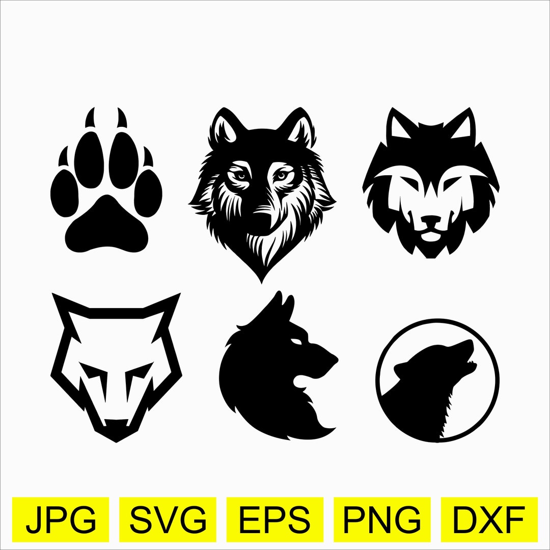 Wolf. Wolf's Paw. SVG File With Wolves. Vector Wolves - Etsy