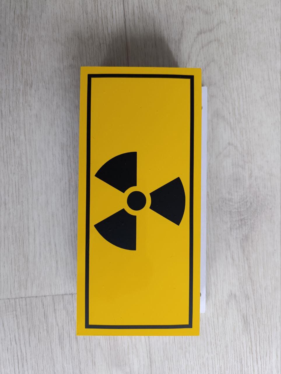 Wall Lamp "beware of Radiation". Lamp With a Colorful Background and a ...