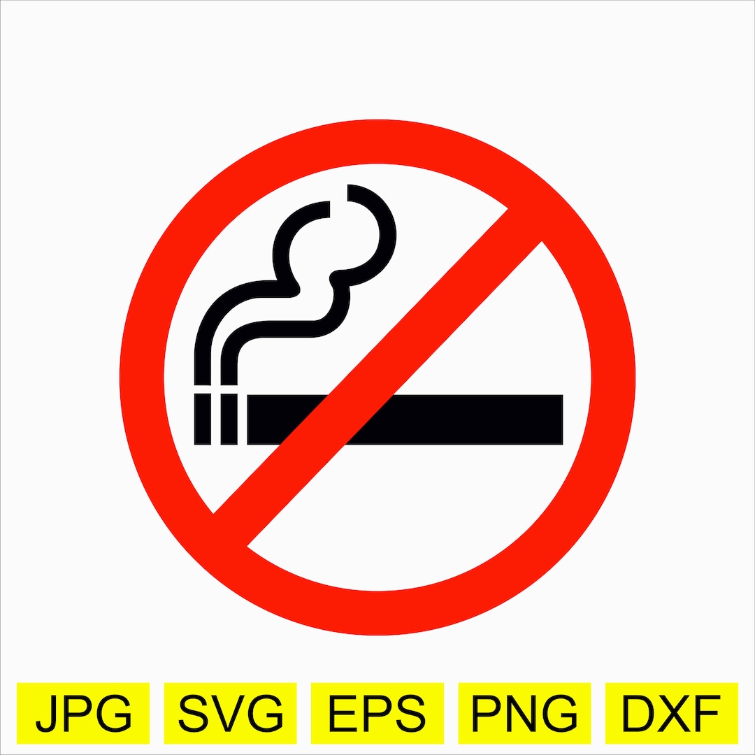 No Smoking. No Smoking SVG File. Vector No Smoking Signs - Etsy