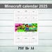 Minecraft Calendar 2025. 2025 Minecraft Style Calendar. PDF File A4 ...