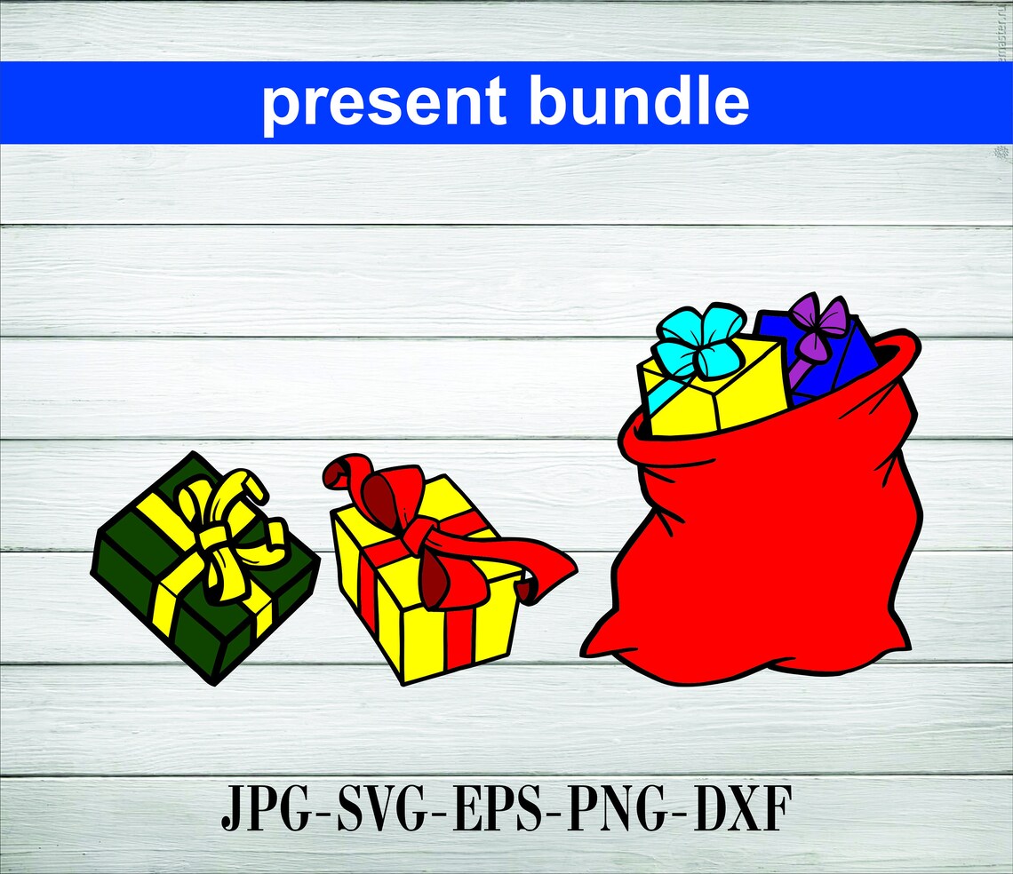 Presents SVG Bundle, Present SVG, Gift Svg, Gift Box Svg, Ribbon SVG ...