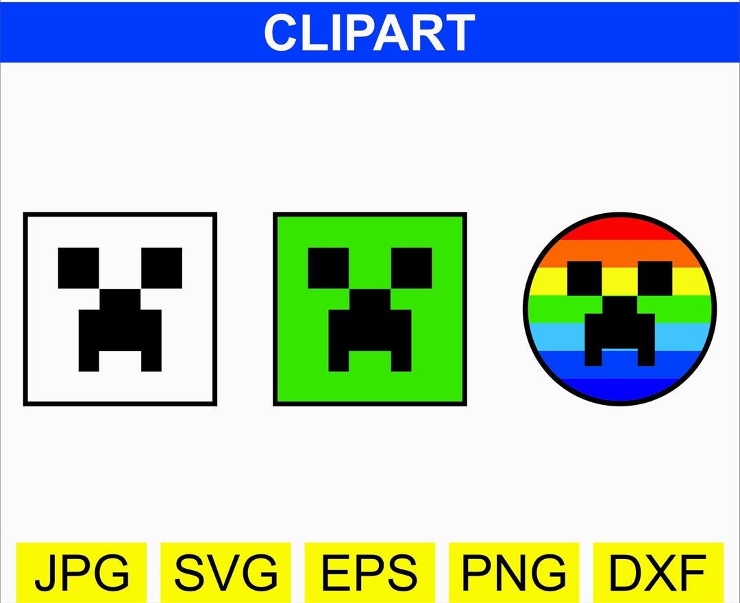 Minecraft SVG Bundle, Game Head Svg, Creeper Eps, Png, Dxf для Cricut ...