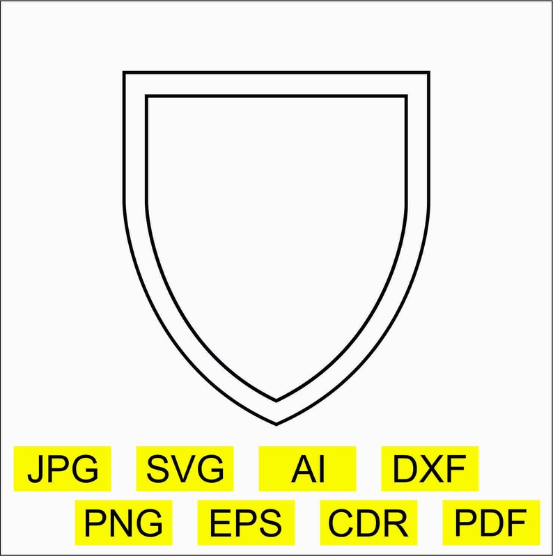 Family Coat of Arms SVG - Shield for Making a Coat of Arms. Shield for ...
