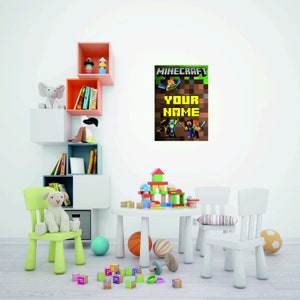 Personalized Minecraft Name Plate for Kids. the Size is А4 210x297 Mm ...