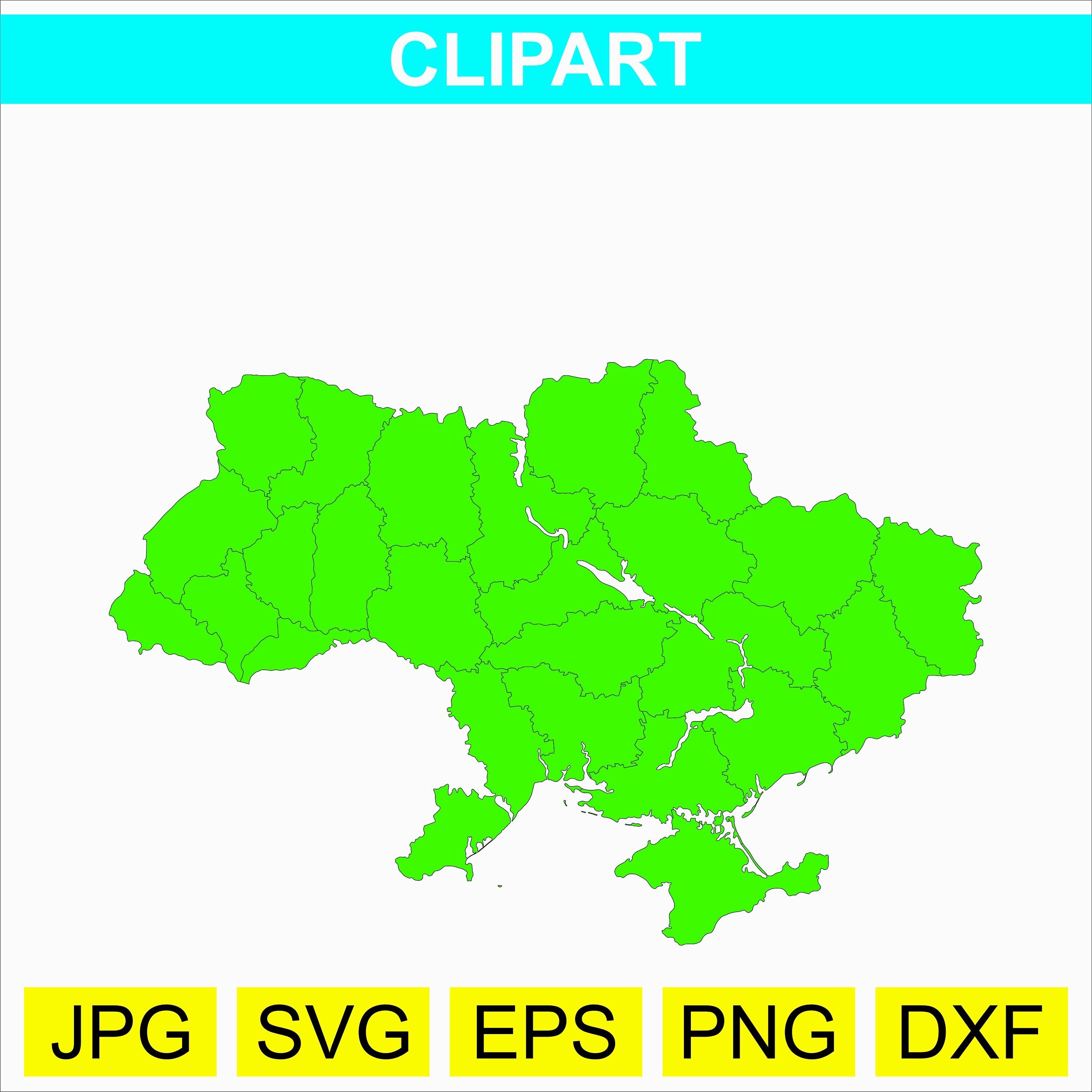 Map of Ukraine, Map Ukraine Clipart, Map Files for Cricut, Map of ...