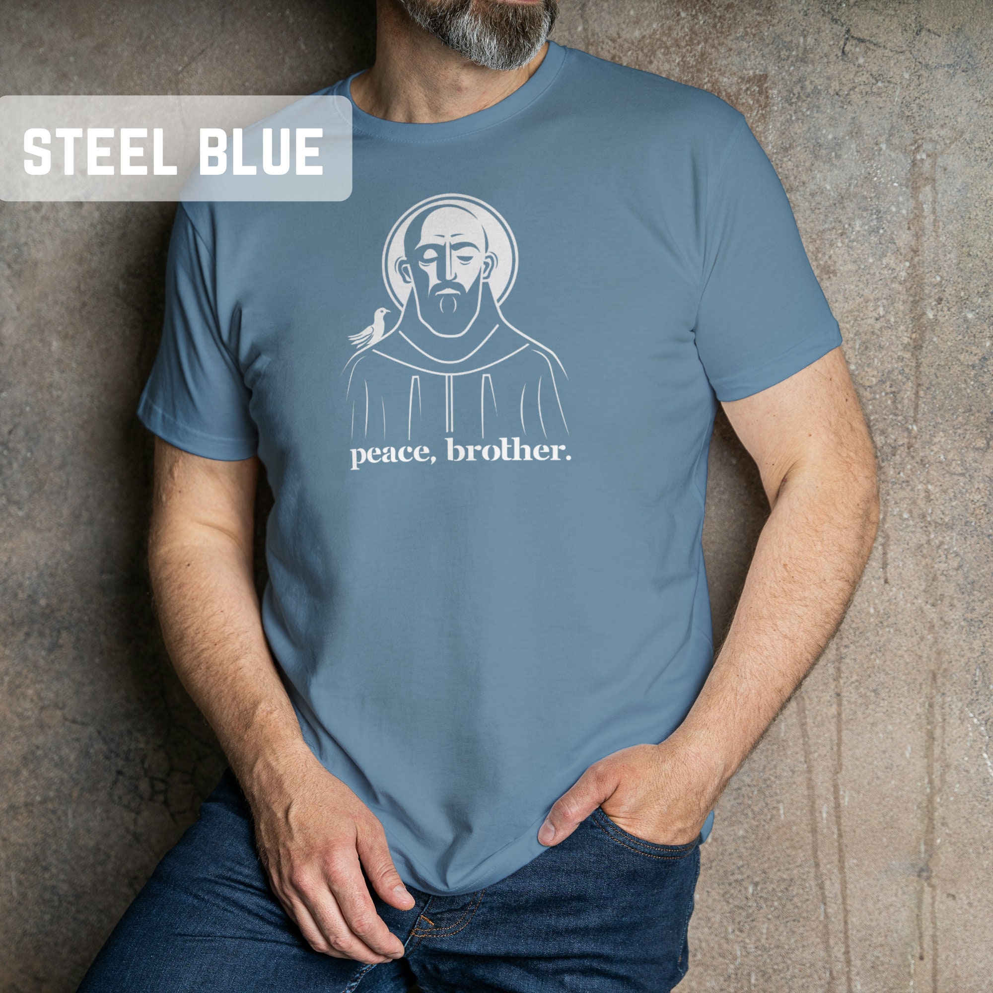 St. Francis Catholic Men's T-shirt, Catholic Saint Shirt, Catholic Dad ...