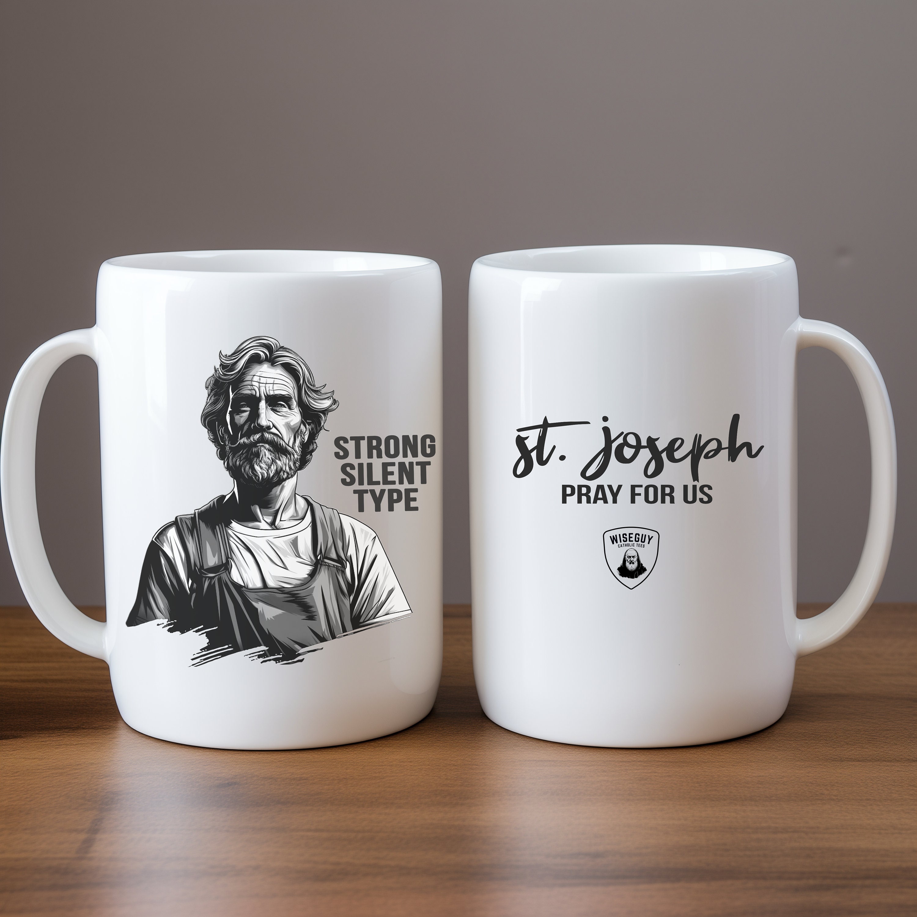 Strong Silent Type: St. Joseph Mug, Catholic Saint Mug, Catholic Gift ...