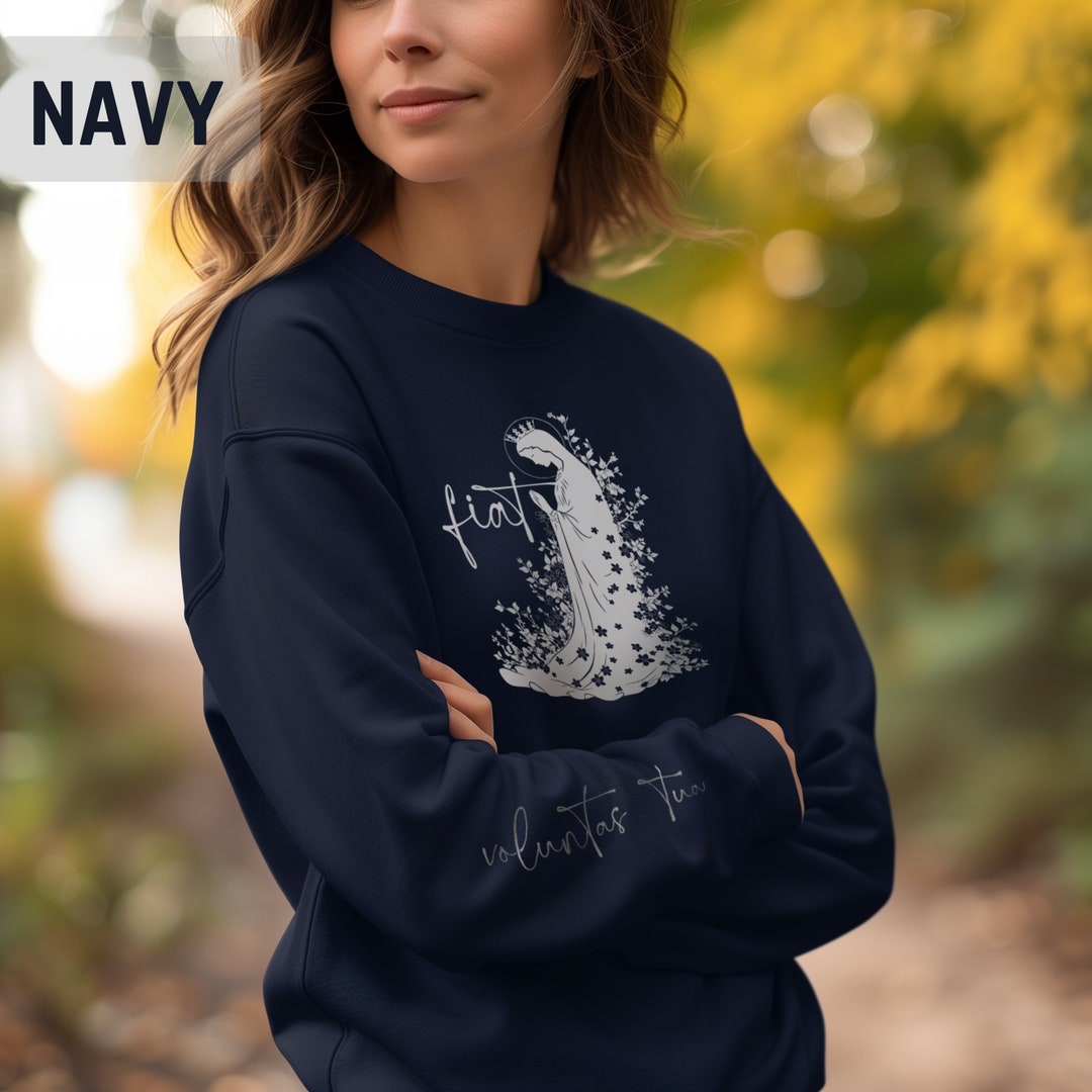 Fiat Marian Inspired Blessed Mother Women's Sweatshirt - Etsy