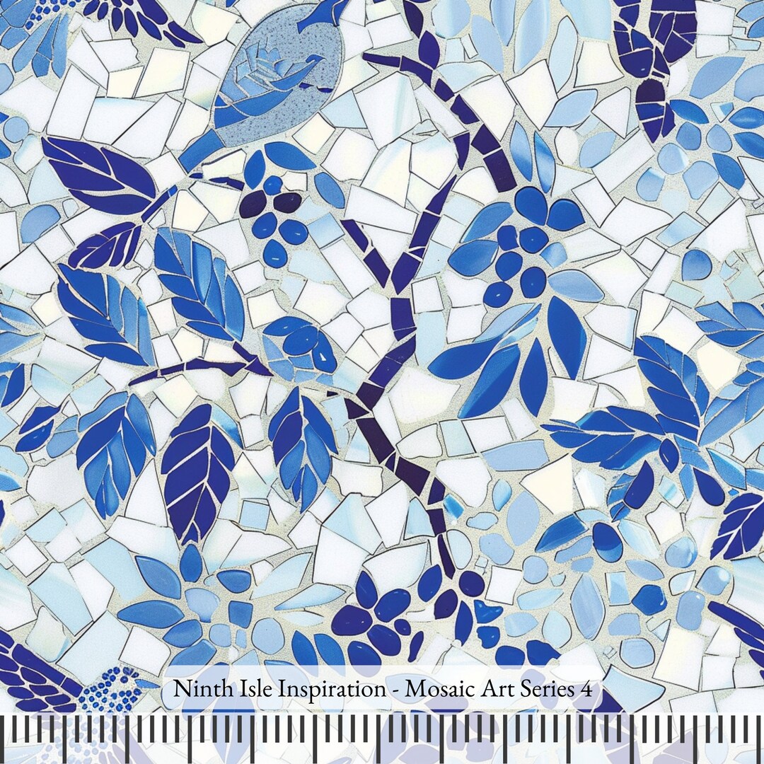 Print in HI, Mosaic Art Rayon Fabric by the Yard - Etsy