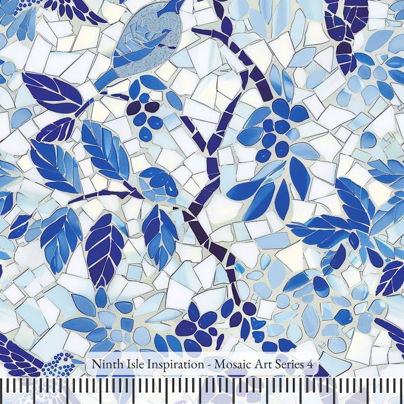 Mosaic Art Rayon Fabric by the Yard Ninthisle Inspiration Exclusive ...