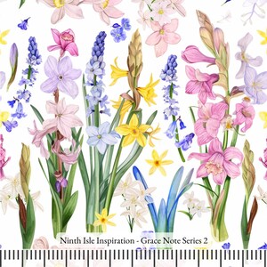 Grace Note Rayon Fabric by the Yard - Ninthisle Inspiration Exclusive ...