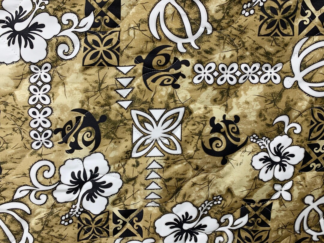 Turtle Tapa Print Quilted Fabric 56 Wide Microfiber - Etsy