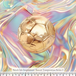 Soccer Temperature Cotton Fabric by the Yard - Ninthisle Inspiration ...