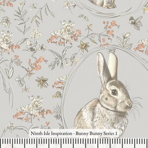 Print in Hawaii, Bunny Bunny Cotton Fabric by the Yard - Ninthisle ...