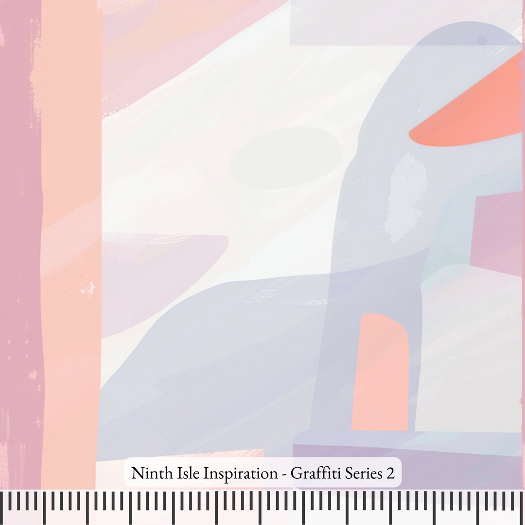 Graffiti Cotton Fabric by the Yard - Ninthisle Inspiration Exclusive ...