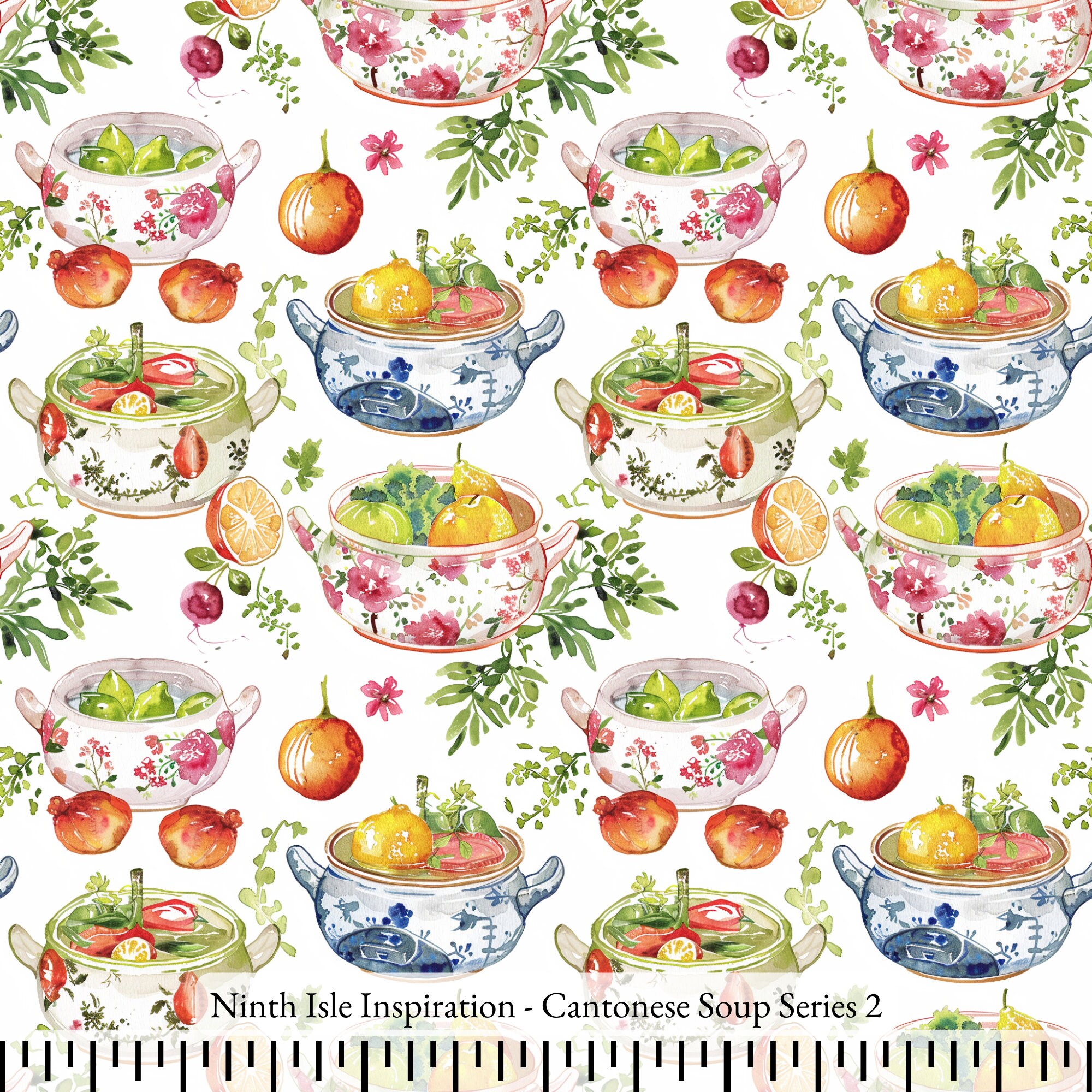 Fabric Print in HI, Cantonese Soup Rayon Fabric by the Yard - Etsy