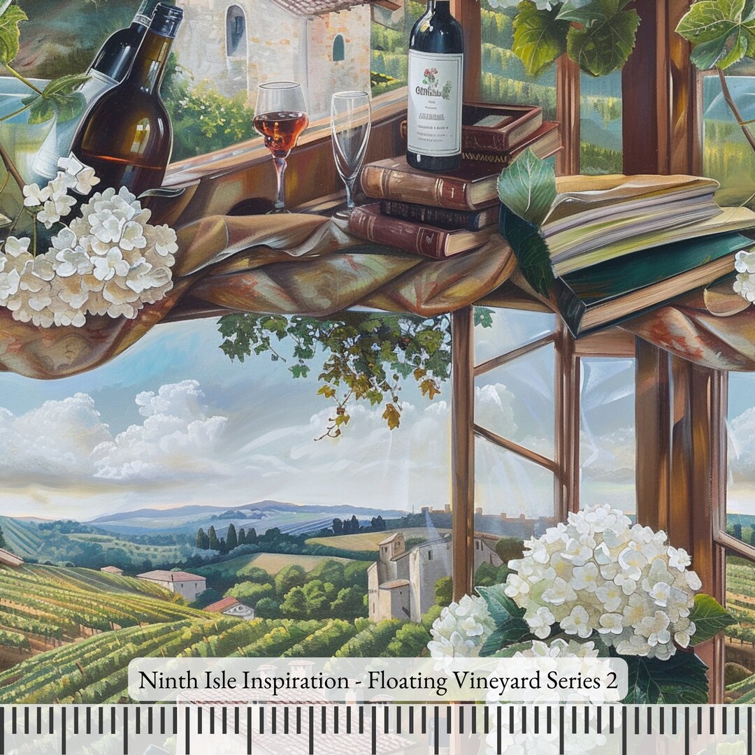 Floating Vineyard Cotton Fabric by the Yard - Ninthisle Inspiration ...